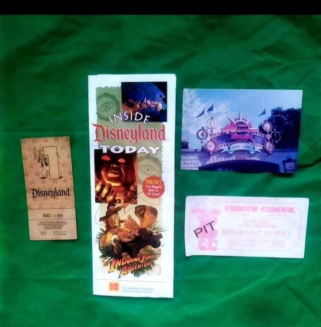 1995 CALIFORNIA DISNEYLAND 40TH ANNIVERSARY GUIDE MAP , EPHEMERA ...