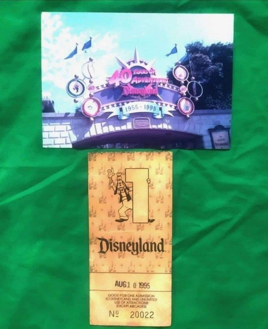 1995 CALIFORNIA DISNEYLAND 40TH ANNIVERSARY GUIDE MAP , EPHEMERA ...