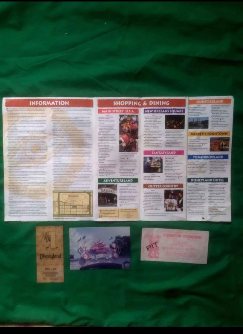 1995 CALIFORNIA DISNEYLAND 40TH ANNIVERSARY GUIDE MAP , EPHEMERA ...