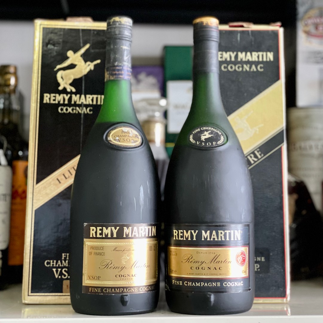 1L Remy Martin VSOP Cognac w box vintage 1980s 1000ml, Food & Drinks, Beverages on Carousell