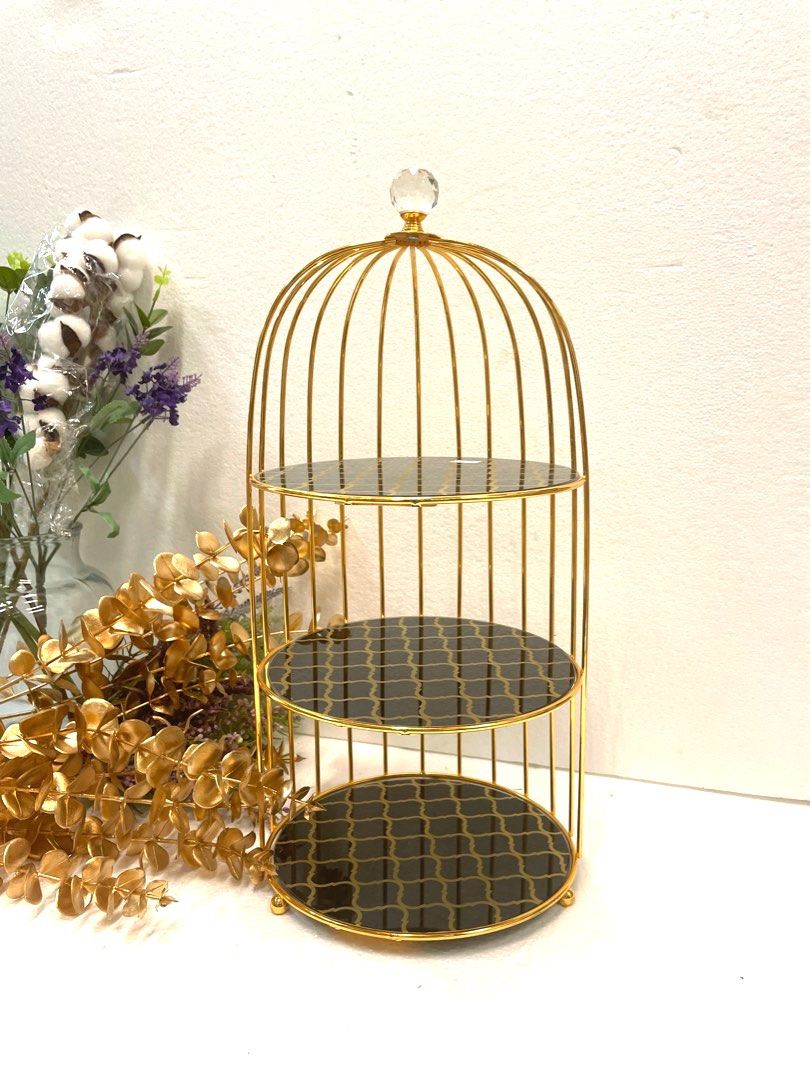 3 tier heavy bird cage shelf, Furniture & Home Living, Home Decor ...