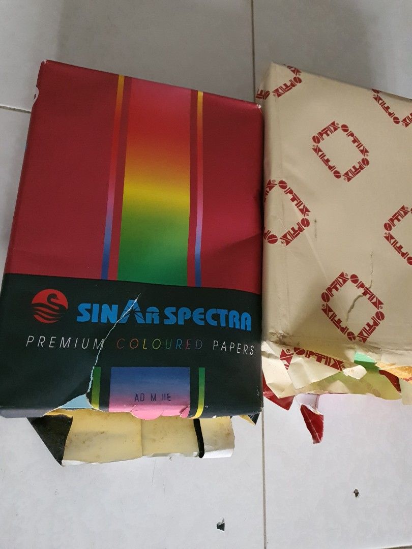 $58 for 4 reams A4 colour paper as per photos, Hobbies & Toys ...