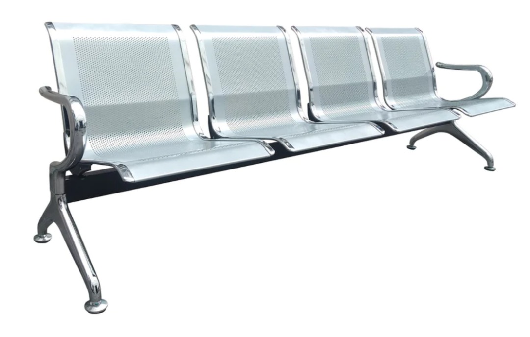 4 Seater Airport Gang Chair | ACSS-X4 | Metal Stainless Steel | High ...