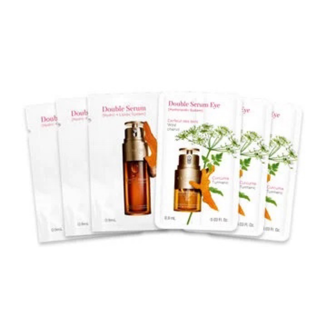 Clarins 6-pc Double Serum and Double Serum Eye (6ml) Mini Sample ...