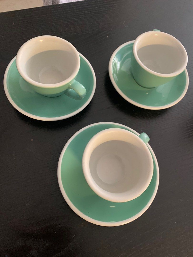 ACME Feijoa Flat White Cup and Saucer 150ml, Furniture & Home Living ...