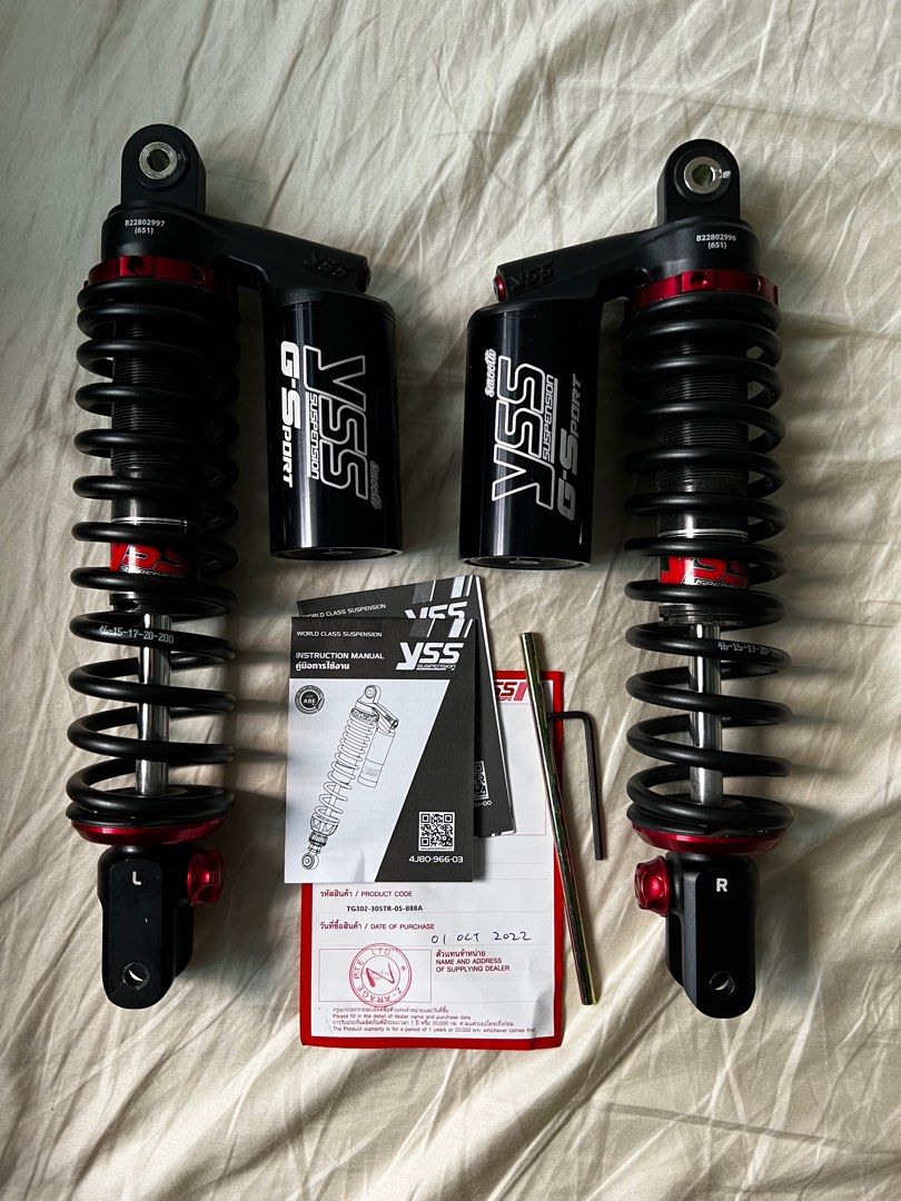 Aerox YSS G-Sport Black Series, Motorcycles, Motorcycle Accessories on Carousell