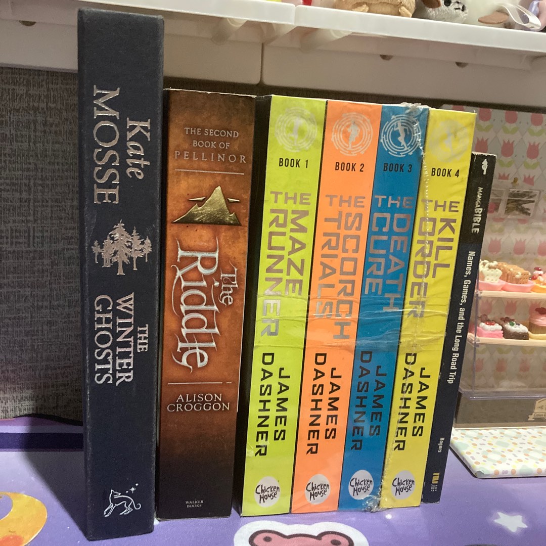 Assorted books set (maze runner, winter ghost, the riddle and manga ...