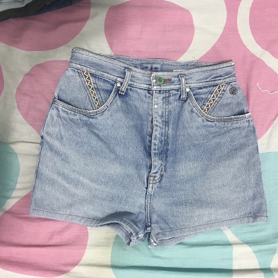 Aztec Denim Shorts Womens Fashion Bottoms Shorts On Carousell