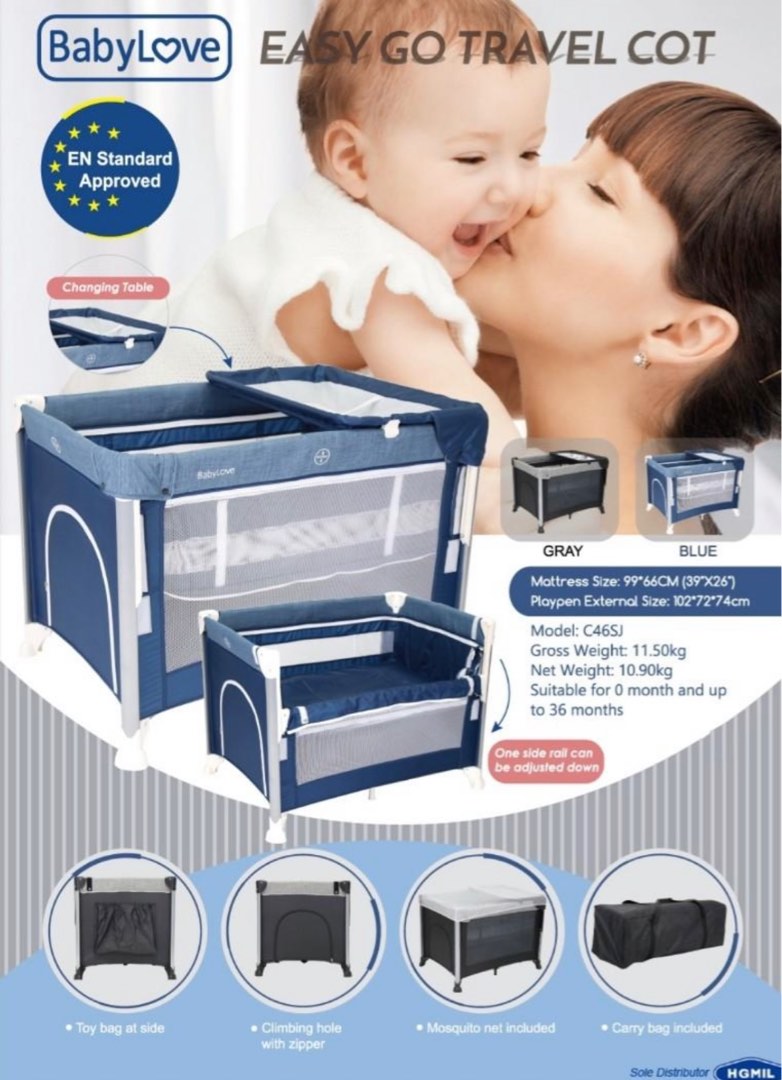 Baby Travel Cot / bed side cot, Babies & Kids, Baby Nursery & Kids ...