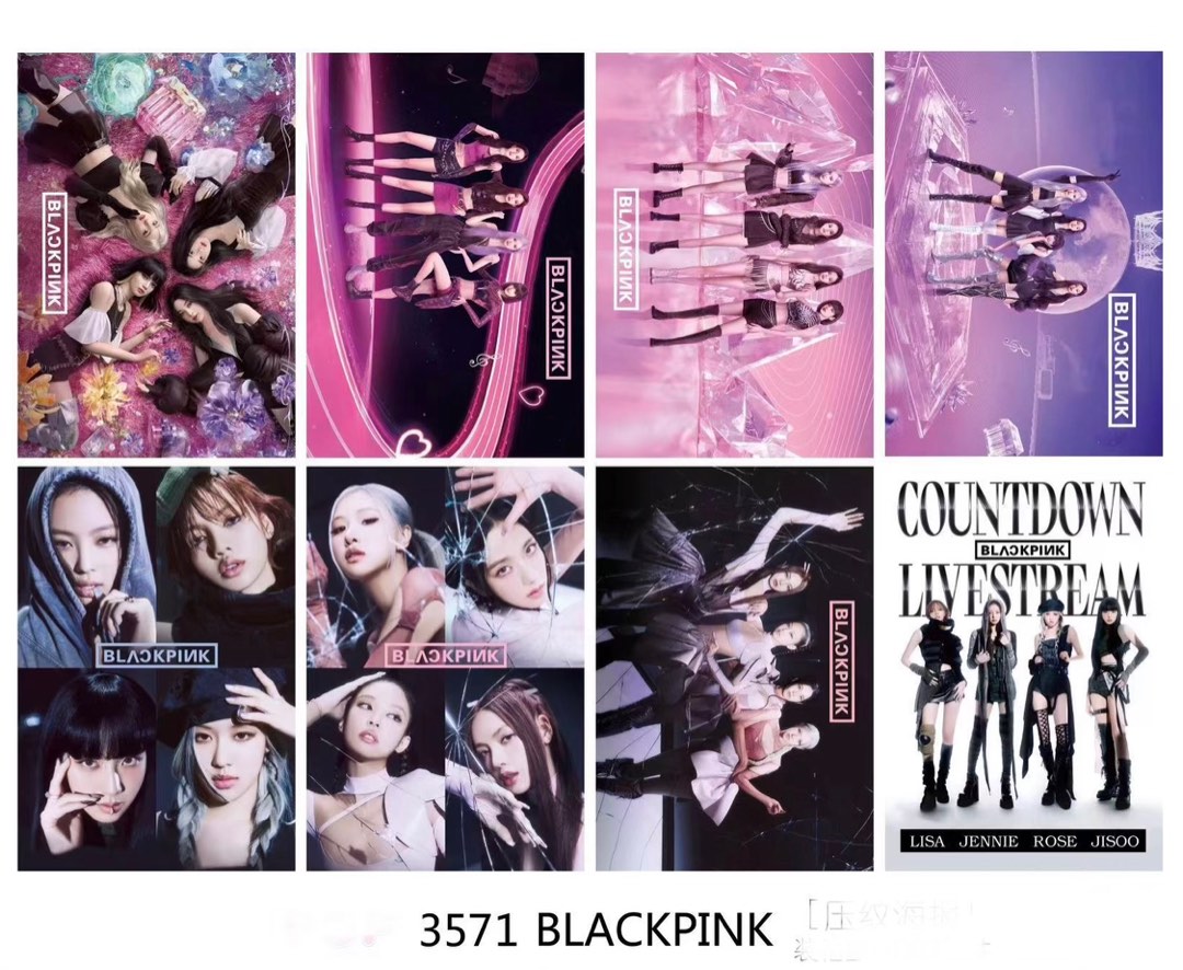 BLACKPINK BORN PINK KPOP POSTERS 1 SET 8 pcs, Hobbies & Toys ...