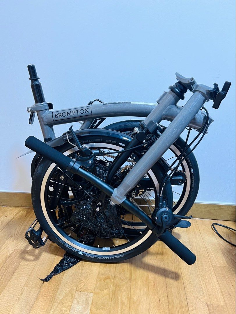 Brompton S4L P Line in Storm Grey, Sports Equipment, Bicycles & Parts ...
