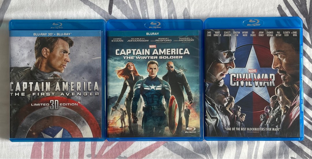 Captain America Trilogy Bluray (Authentic), TV & Home Appliances, TV ...