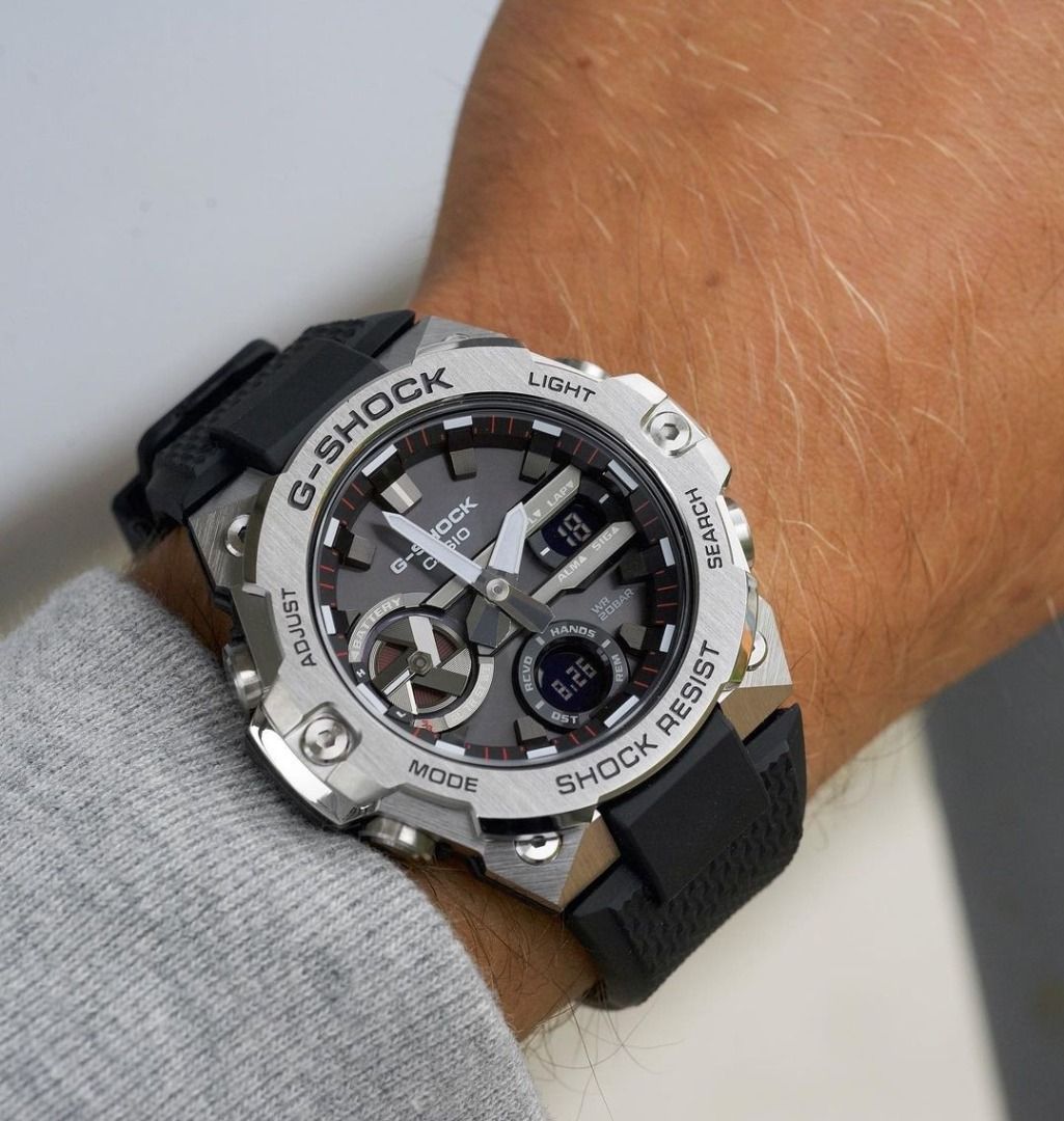 Casio G-Shock GST-B400-1A G-Steel Slimmest Design Bluetooth Mobile Link ...