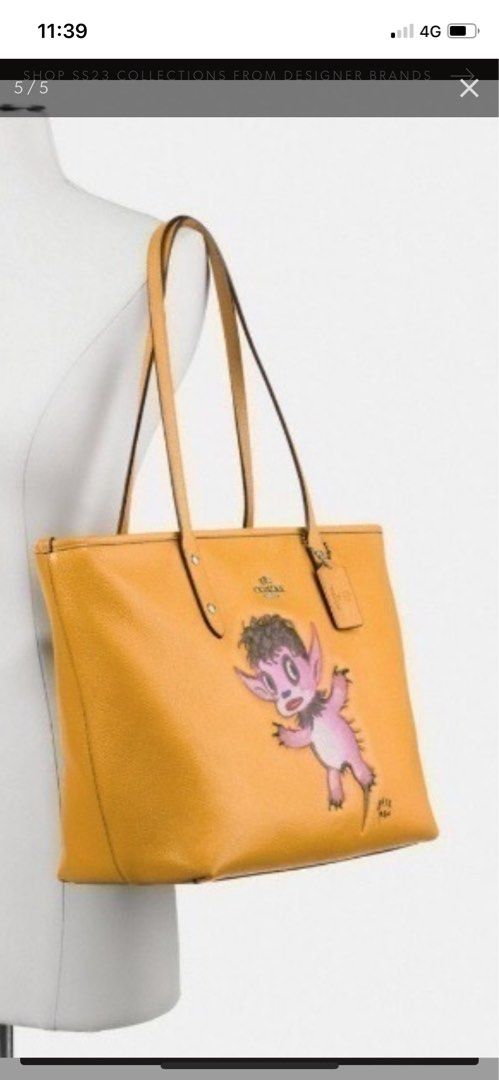 Coach X Baseman (Limited Edition) Buddy Boy City Tote in Pebble Leather ...