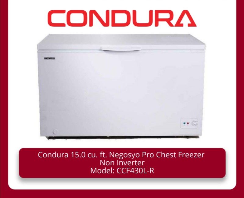 CONDURA CHEST FREEZER (INVERTER TYPE), TV & Home Appliances, Kitchen ...