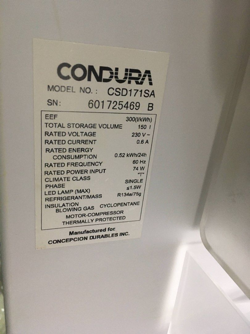 Condura Single Door Refrigerator, TV & Home Appliances, Kitchen ...