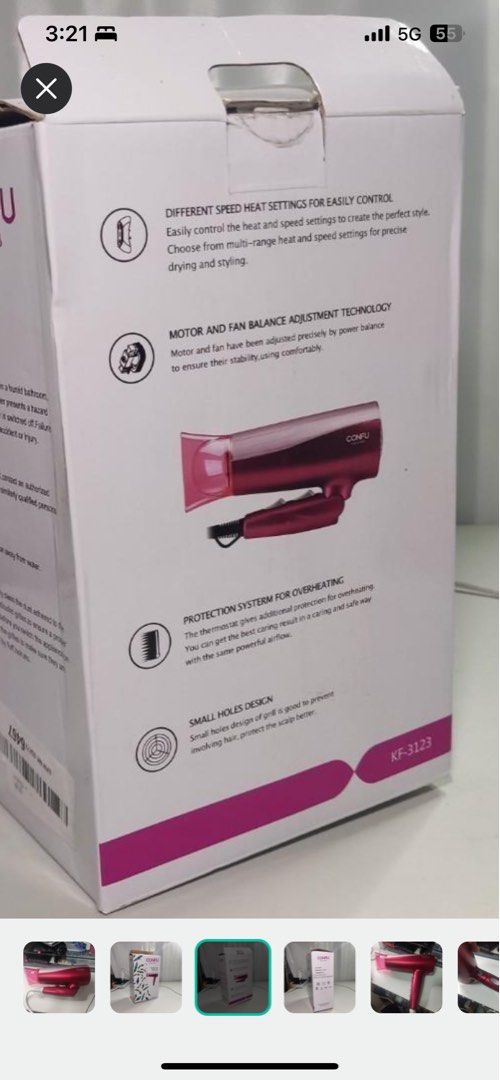 Confu 2000w Negative ion Hairdryer Hair Dryer, Women's Fashion, Watches ...