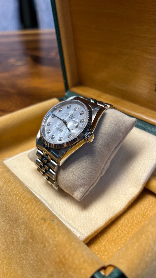 Datejust 36mm Mother of Pearl dial Oystersteel with White Gold Jubilee ...