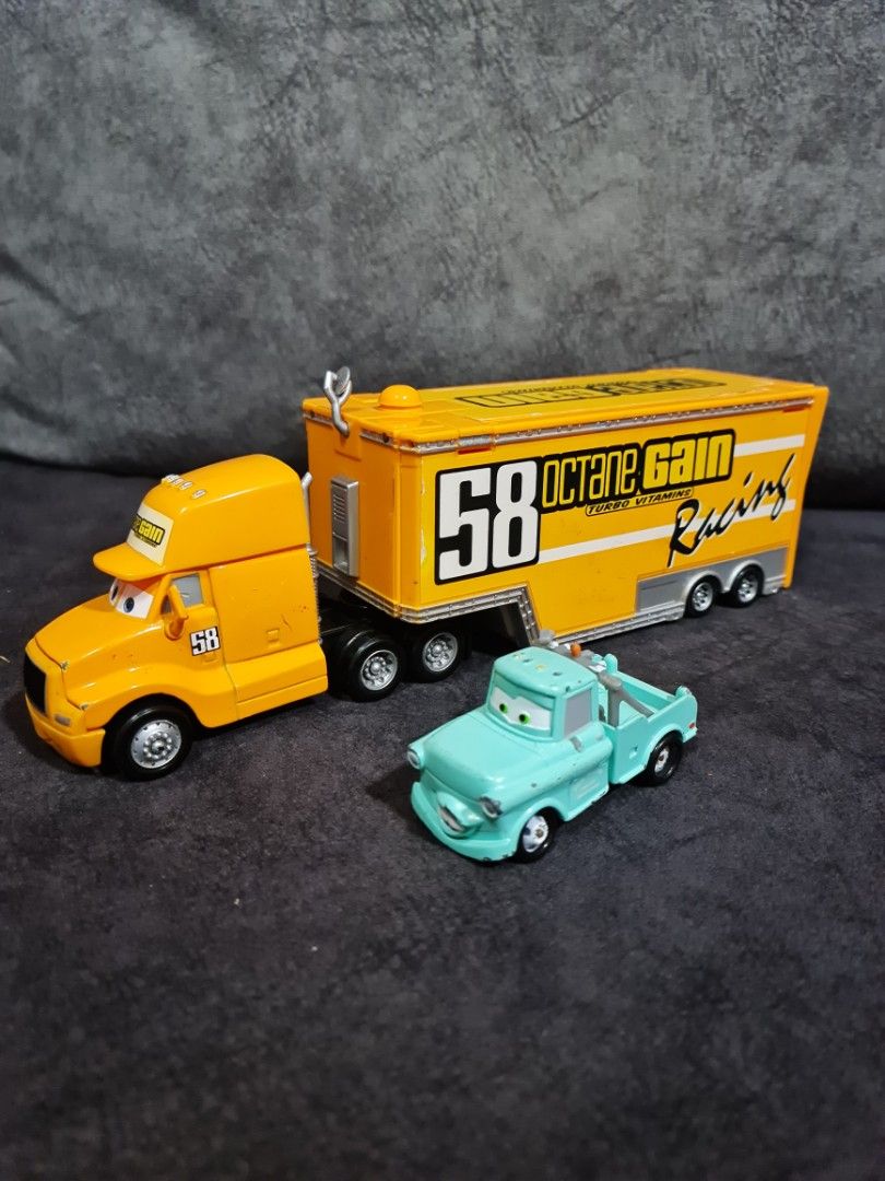 Disney's cars Octane Gain truck toy with free Mater, Hobbies & Toys ...