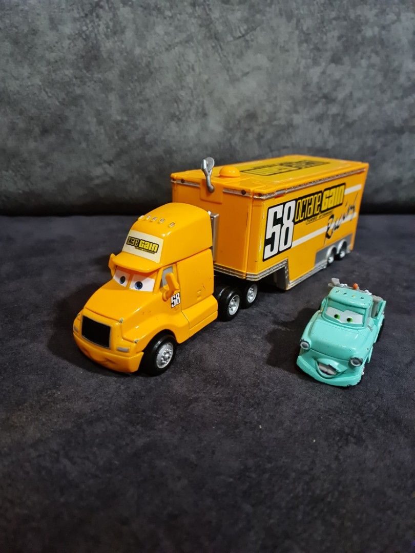 Disney's cars Octane Gain truck toy with free Mater, Hobbies & Toys ...
