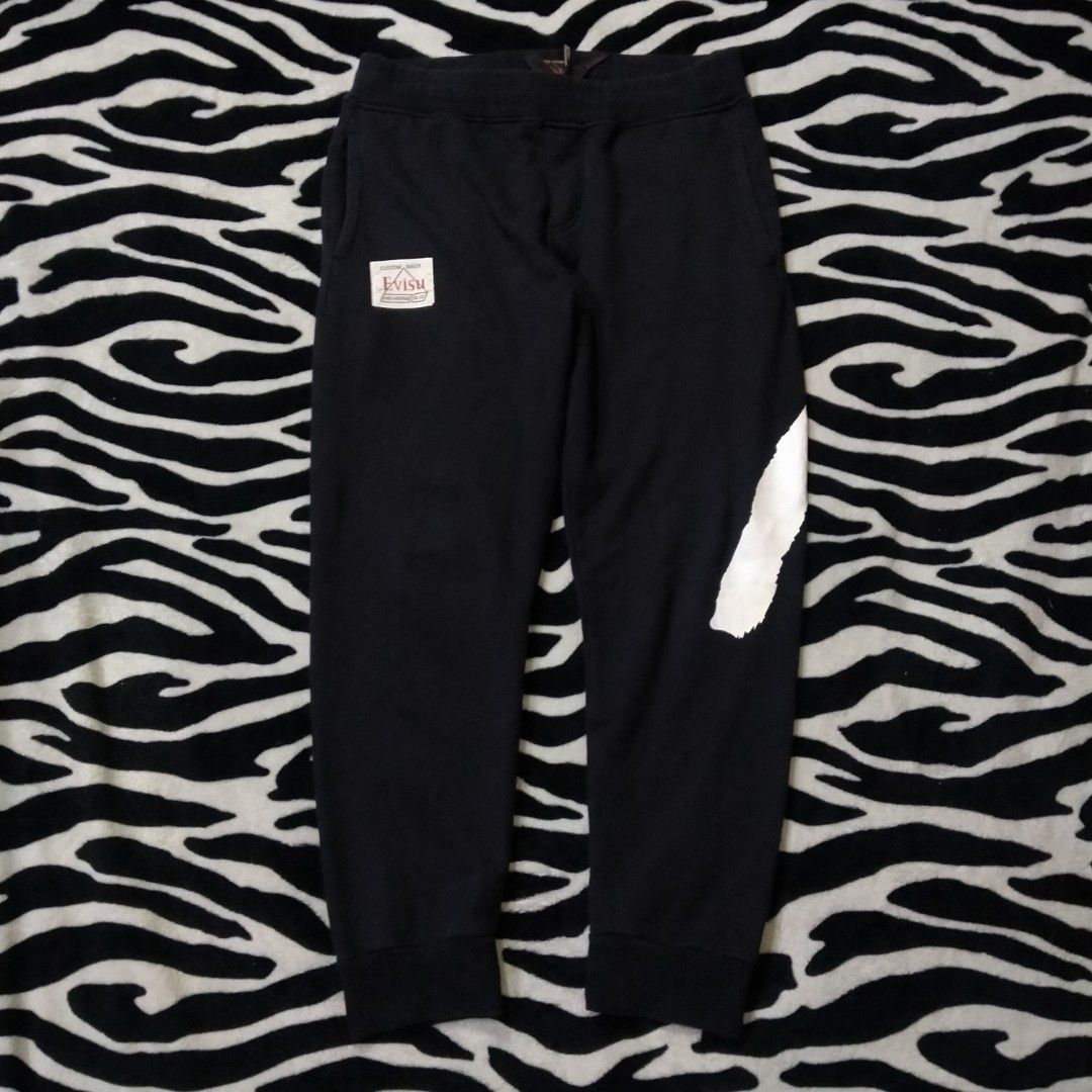Evisu Jogger Pants, Men's Fashion, Bottoms, Joggers on Carousell