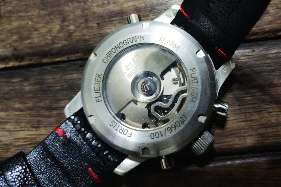 Platinum ! Fortis Alarm Platin Flieger Chronograph pilot, Luxury ...