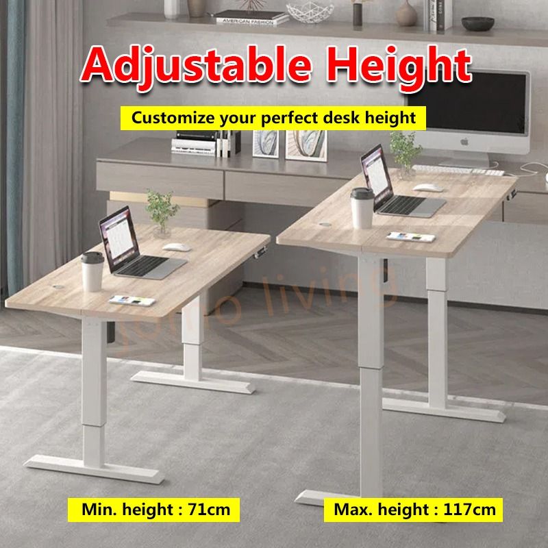 [FREE DELIVERY] Electric Auto Height Adjustable Lift Table Home Office ...