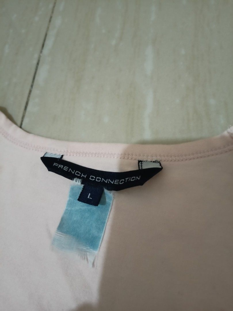 French Connection baby pink tee, Women's Fashion, Tops, Shirts on Carousell