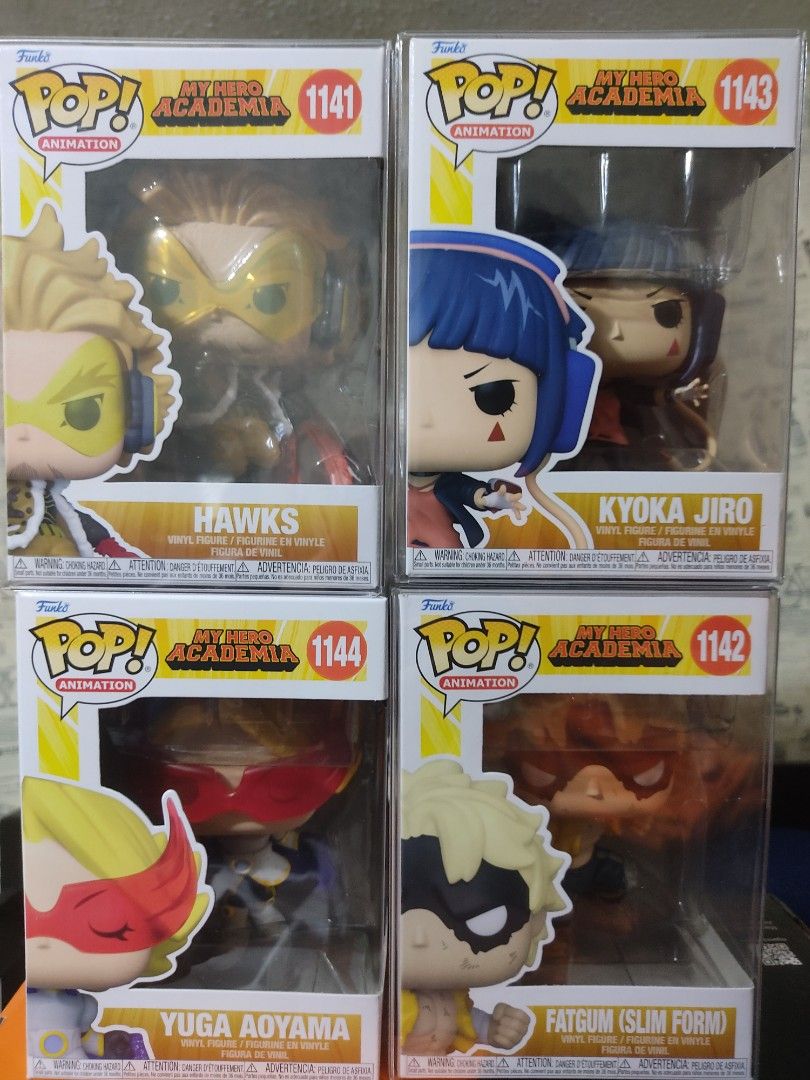 FUNKO POP MY HERO ACADEMIA MHA FATGUM, AOYAMA, JIRO, AND HAWKS, Hobbies ...