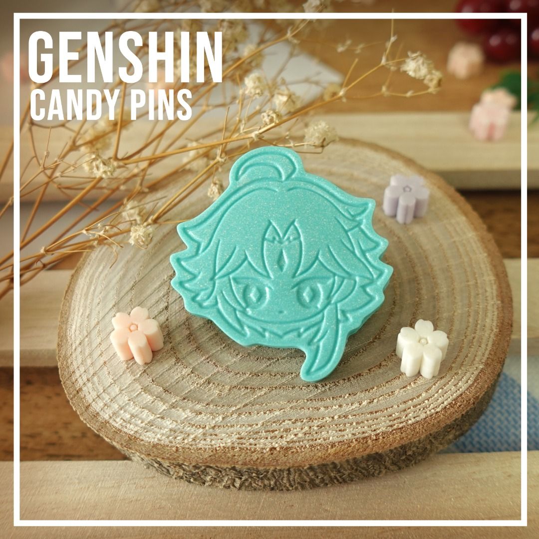 Genshin Impact Pins Candy inspired - Xiao, Raiden Shogun and Hutao ...