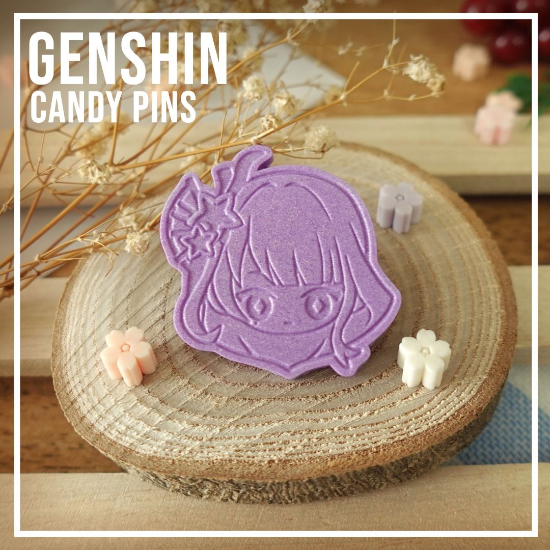Genshin Impact Pins Candy inspired - Xiao, Raiden Shogun and Hutao ...
