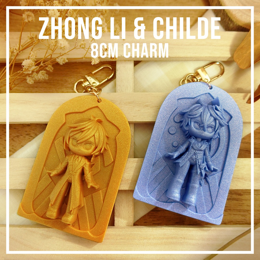 Genshin Impact Pop-Up Charm - Zhongli, Childe, Klee, Hobbies & Toys ...