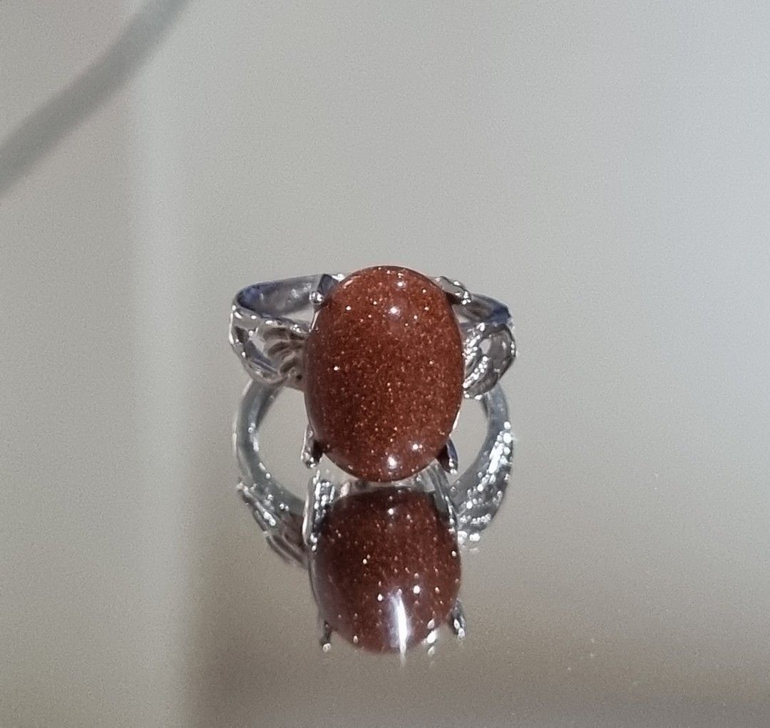 Golden Sandstone Ring, Women's Fashion, Jewelry & Organizers, Rings on ...