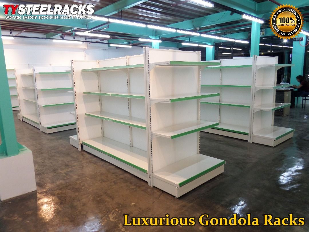 Gondola grocery racks korean display shelves heavy duty supermarket ...