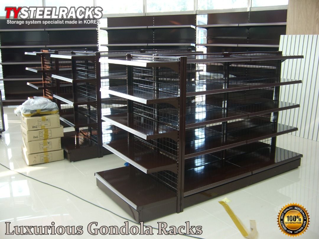 Gondola grocery racks korean display shelves heavy duty supermarket ...