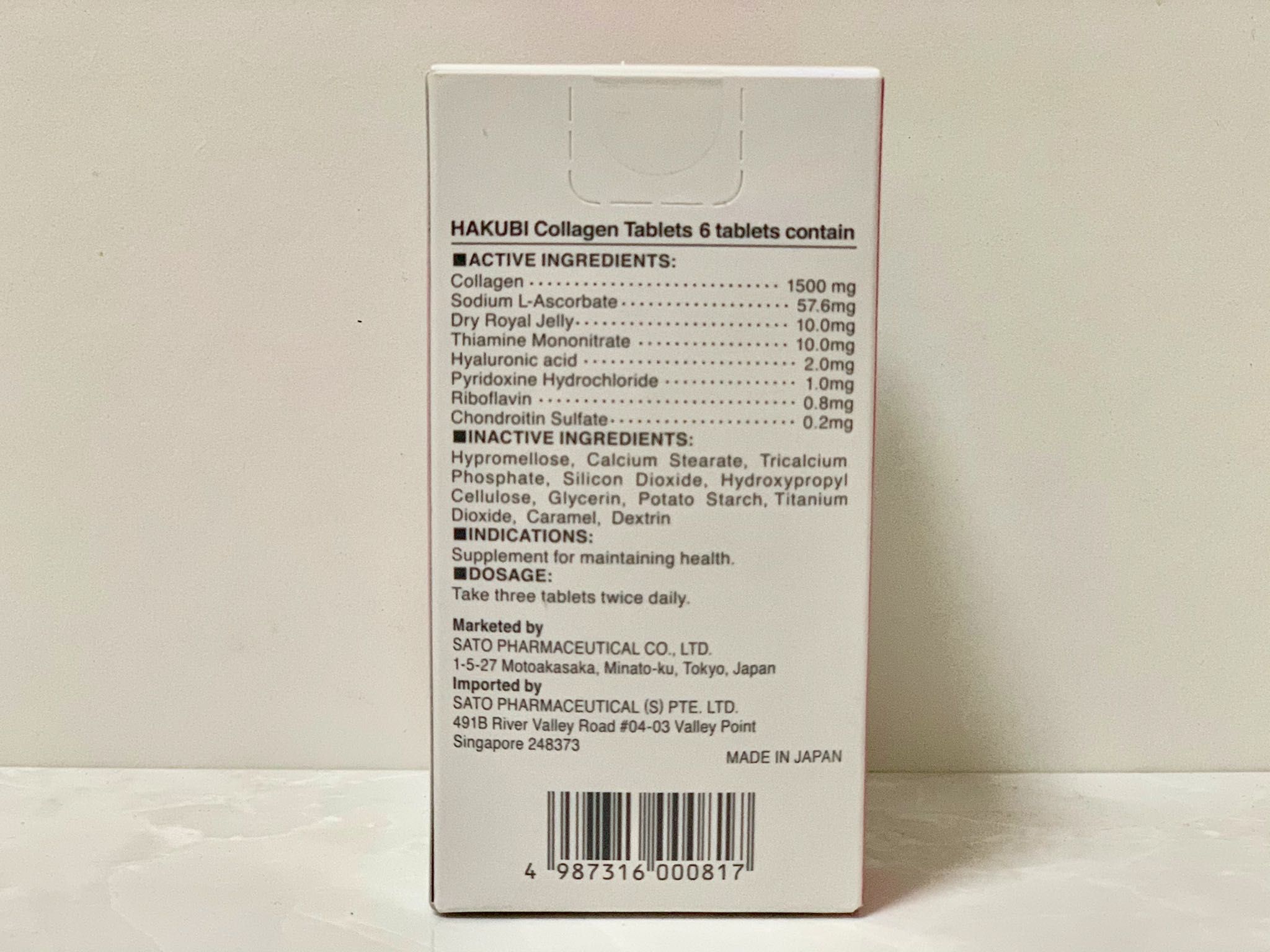 Hakubi Collagen Tablets 180 tablets, Health & Nutrition, Health ...