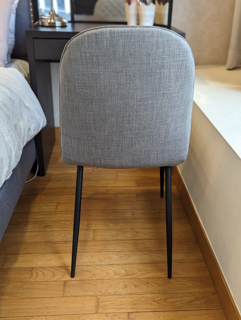 Harvey Norman grey fabric chair, Furniture & Home Living, Furniture ...