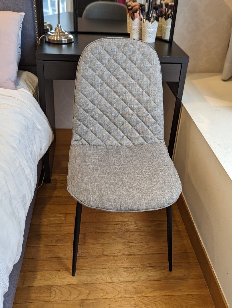 Harvey Norman grey fabric chair, Furniture & Home Living, Furniture ...