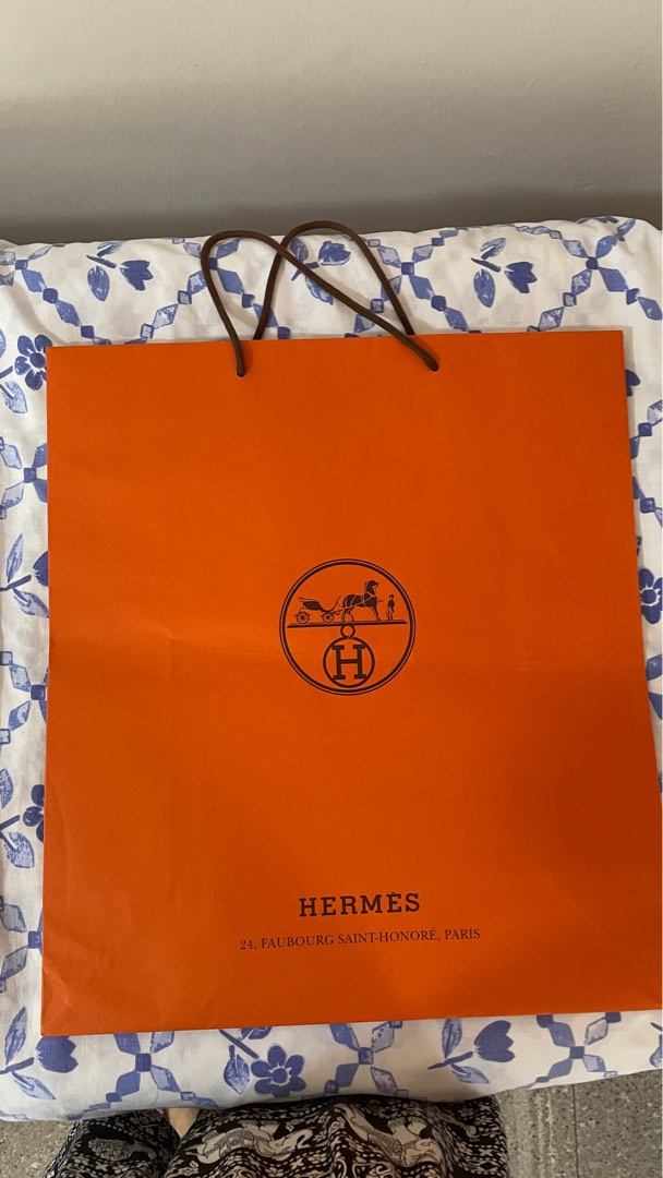 Hermes paper bag, Luxury, Bags & Wallets on Carousell