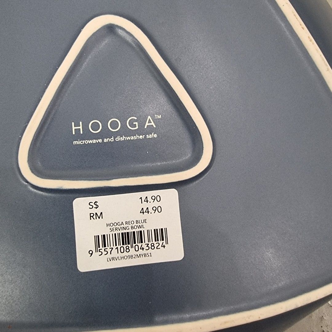 HOOGA REO BLUE DEEP PLATE, Furniture & Home Living, Kitchenware ...