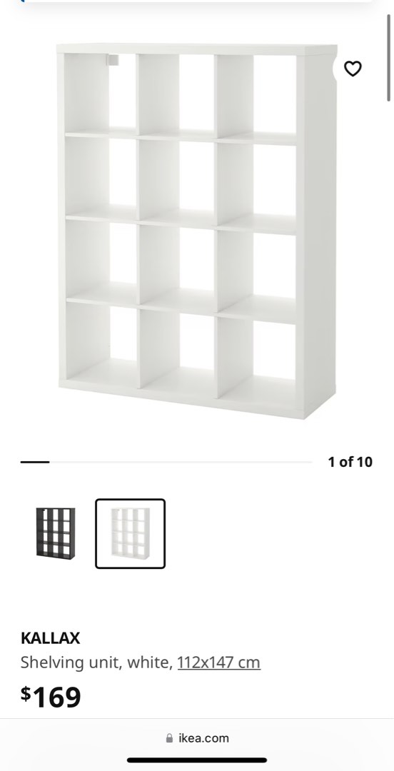 IKEA Kallax Shelving Unit (3x4 cubbies), Furniture & Home Living ...
