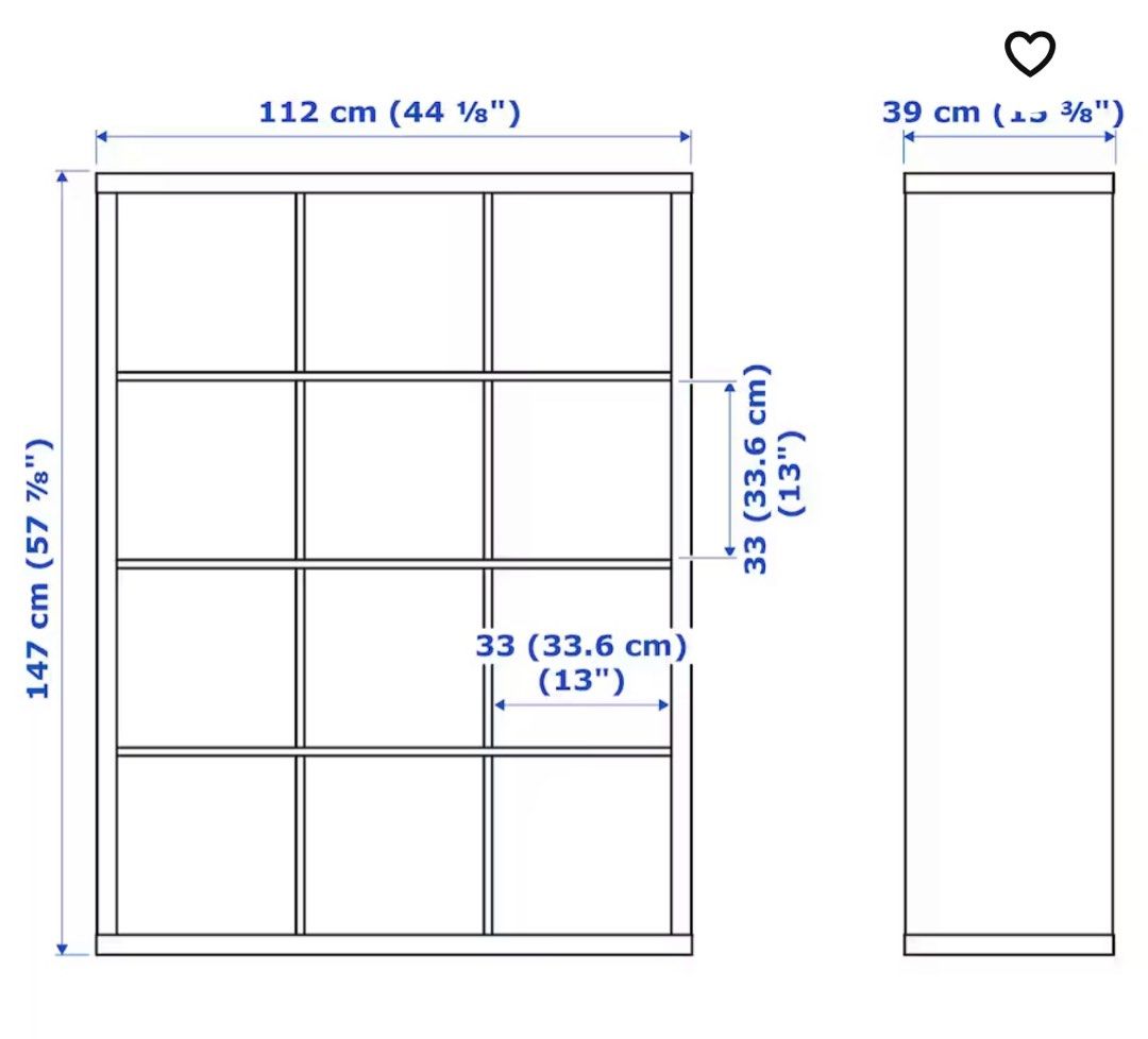 IKEA Kallax Shelving Unit (3x4 cubbies), Furniture & Home Living ...
