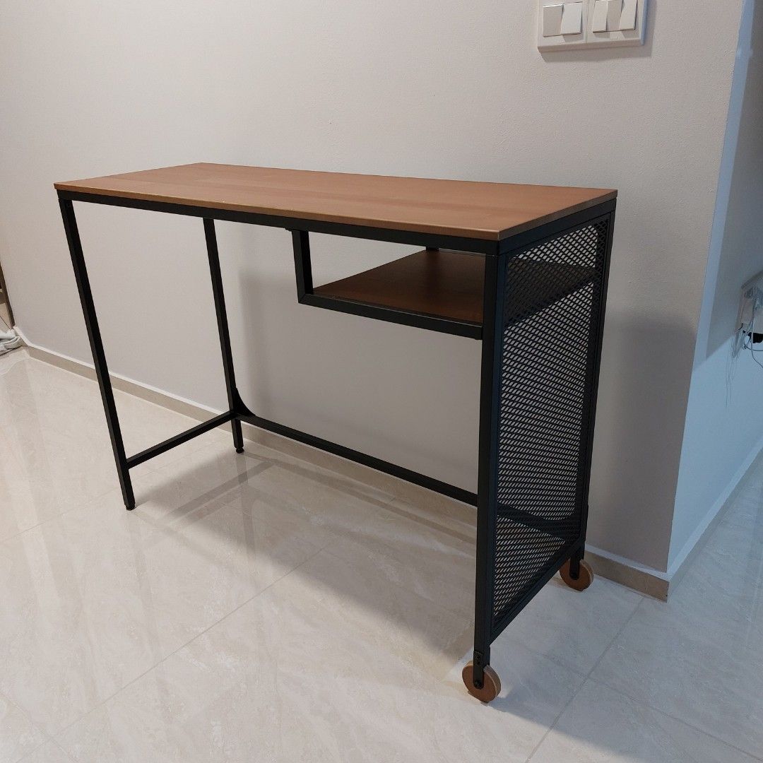 IKEA Study Laptop Table Desk with 2 Wheels, Furniture & Home Living ...