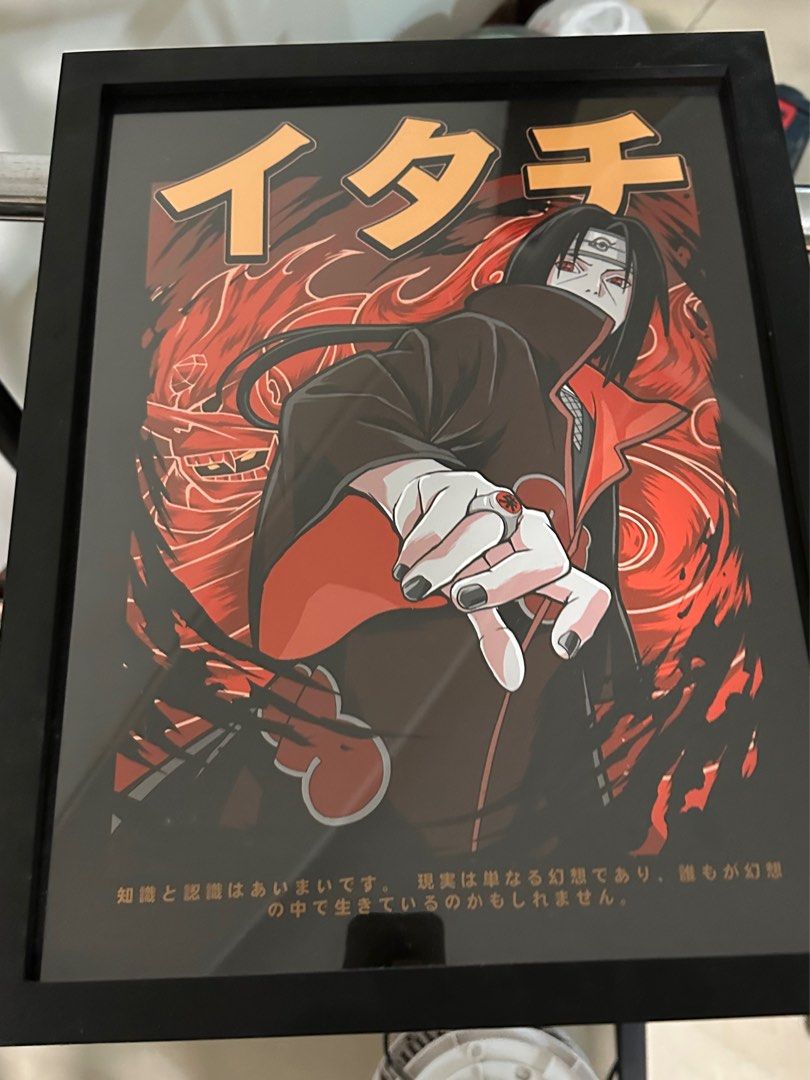 Itachi Naruto poster frame obito kakashi, Furniture & Home Living, Home ...