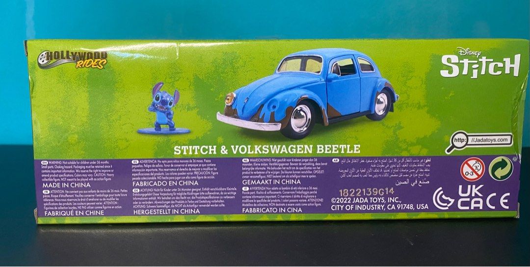 JADA DISNEY STITCH & VOLKSWAGEN BEETLE 1/32 scale, Hobbies & Toys, Toys ...
