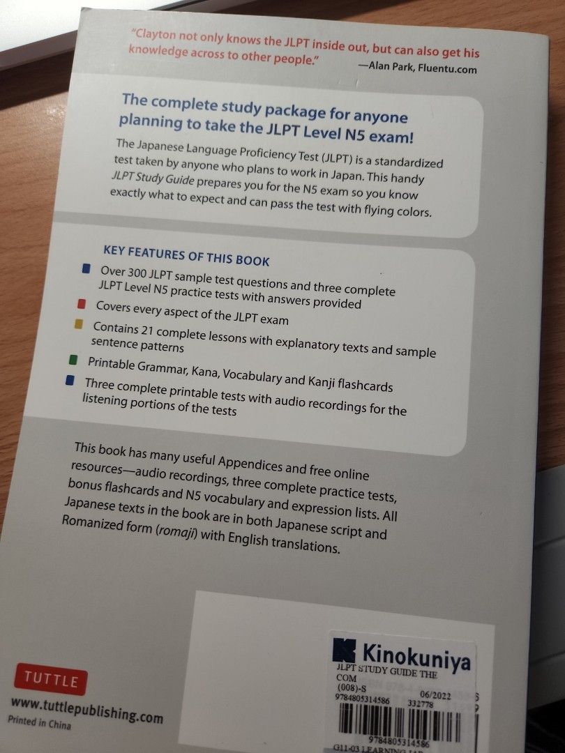 JLPT STUDY GUIDE N5 JAPANESE, Hobbies & Toys, Books & Magazines ...