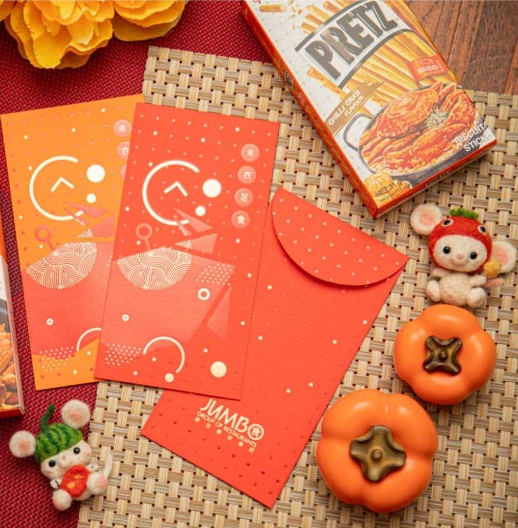 Jumbo Seafood 2020 Red and Orange Ang Pow Packets, Hobbies & Toys ...