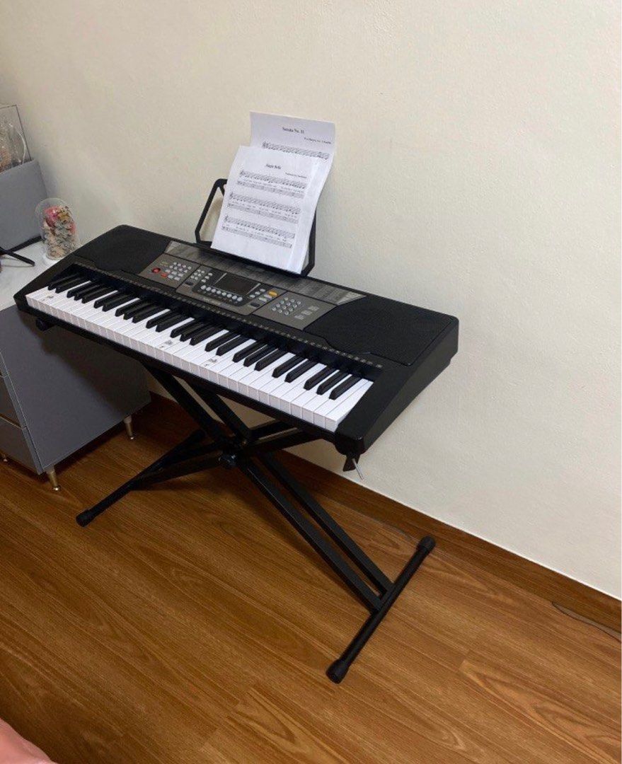 Keyboard with stand MK829, Hobbies & Toys, Music & Media, Musical ...