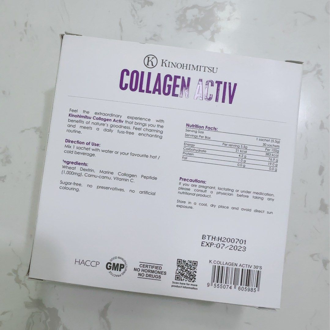 Kinohimitsu Collagen Activ 30'S, Health & Nutrition, Health Supplements, Vitamins & Supplements ...