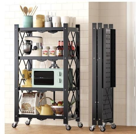 Kitchen storage rack floor steel frame 3 / 4 / 5 layer free ...